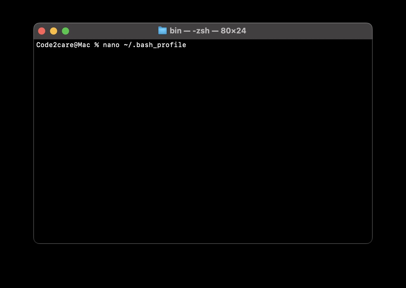 How To Open bash profile File In Mac Terminal